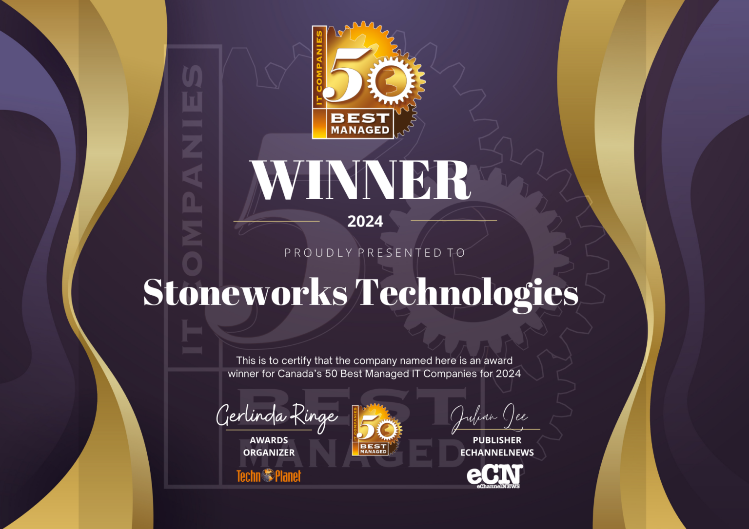 Stoneworks: One of Canada's 50 Best Managed IT Companies for 2024 - E-ChannelNews.com